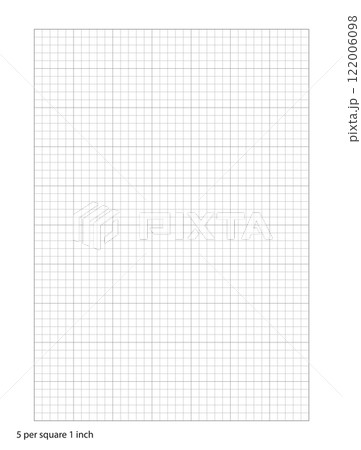 Graph Paper 5 squares per inch printable...のイラスト素材 [122006098] - PIXTA