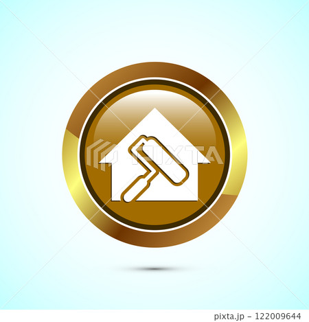 Home painting icon design illustration. House...のイラスト素材 [122009644] - PIXTA