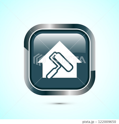 Home painting icon design illustration. House...のイラスト素材 [122009650] - PIXTA