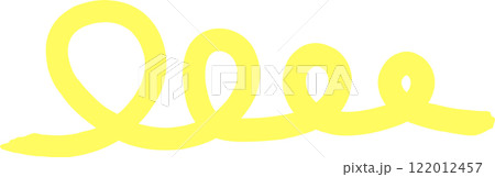 Yellow ribbon forming a continuous looping...のイラスト素材 [122012457] - PIXTA
