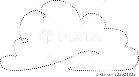 Cloud icon in dot line styleのイラスト素材 [122021838] - PIXTA