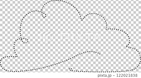 Cloud icon in dot line styleのイラスト素材 [122021838] - PIXTA