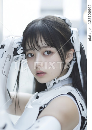 フォトリアルなサイボーグ美少女のイラスト素材 [122100966] - PIXTA