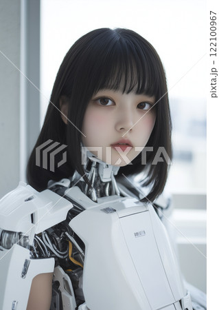 フォトリアルなサイボーグ美少女のイラスト素材 [122100967] - PIXTA