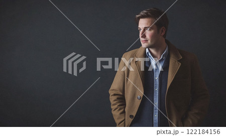 Handsome English man model dressed up smart...のイラスト素材 [122184156] - PIXTA