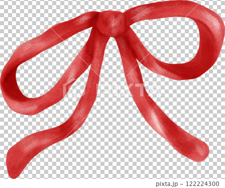 Whimsical Ribbon Bow Red watercolor Coquette - Stock Illustration ...