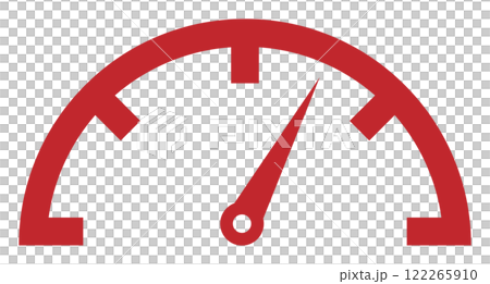 Meter icon red - Stock Illustration [122265910] - PIXTA