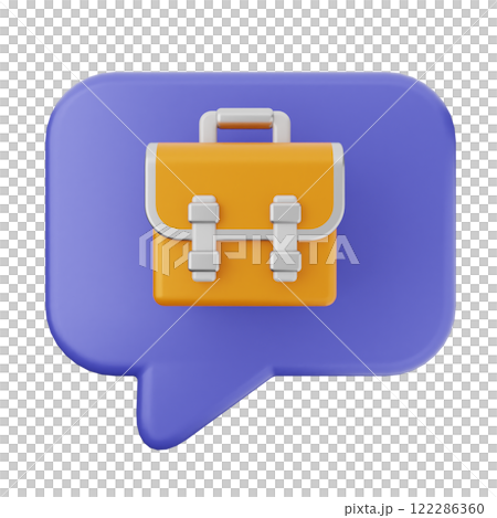 3d chat work speech talk bubble icon illustrationのイラスト素材 [122286360 ...