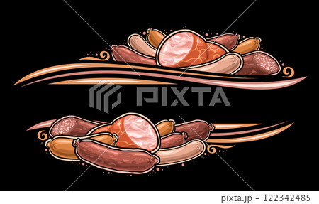 Vector Sausage Borderのイラスト素材 [122342485] - PIXTA