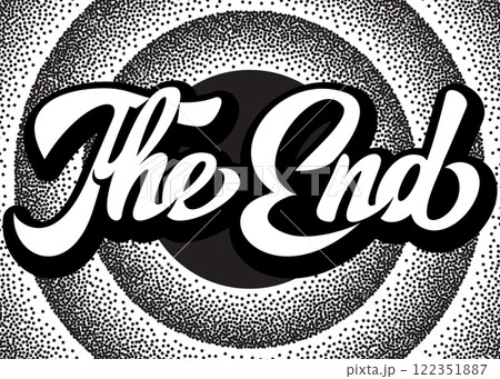 Retro style the end title card with vintage...のイラスト素材 [122351887] - PIXTA