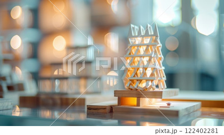 Vague shapes building intricate projects indoorのイラスト素材 [122402281] - PIXTA