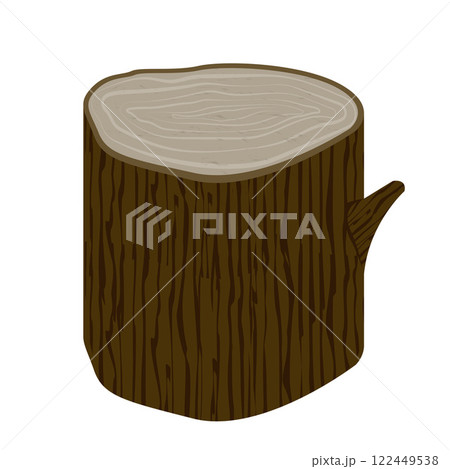 Nature cutted tree trunk timber with growth...のイラスト素材 [122449538] - PIXTA