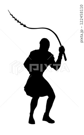 Vector drawing. Beaten man tied to a poleのイラスト素材 [122458110] - PIXTA