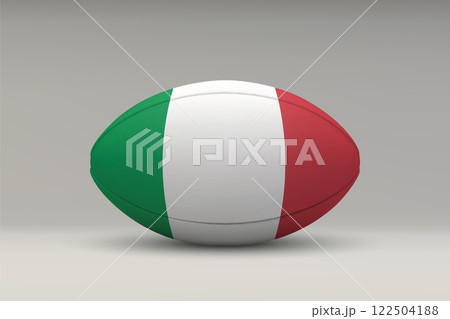 Italy Rugby Ball with National Flag Designのイラスト素材 [122504188] - PIXTA