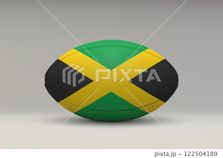 Jamaica Rugby Ball with National Flag Designのイラスト素材 [122504189] - PIXTA