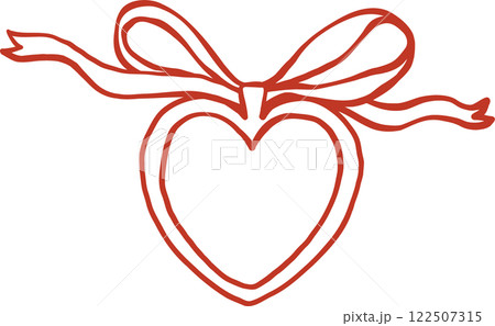 Vintage Heart Locket close Doodle Outlineのイラスト素材 [122507315] - PIXTA