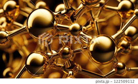 Golden drops and splash of synthetic motor oil...のイラスト素材 [122509112 ...