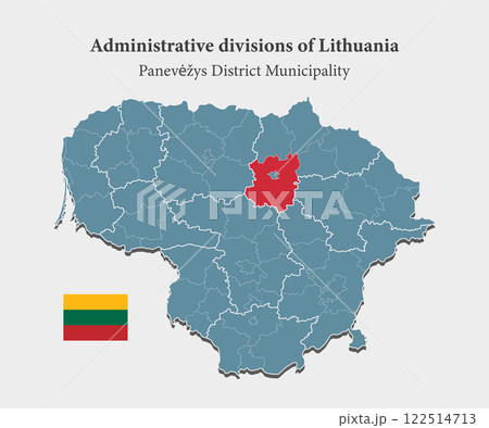 Map Lithuania Panevezys District Municipalityのイラスト素材 [122514713] - PIXTA