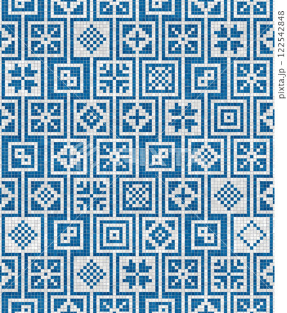 Scandinavian mosaic vector pattern 25のイラスト素材 [122542848] - PIXTA