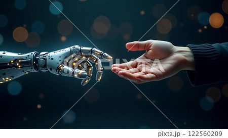Connection Between Humanity and AIのイラスト素材 [122560209] - PIXTA