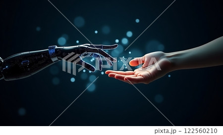 Connection Between Humanity and AIのイラスト素材 [122560210] - PIXTA
