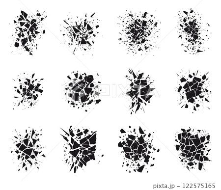 Abstract shattered element set. Geometric...のイラスト素材 [122575165] - PIXTA
