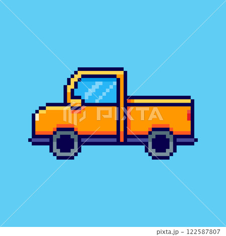 Pixel art Pickup Truck game asset designのイラスト素材 [122587807] - PIXTA