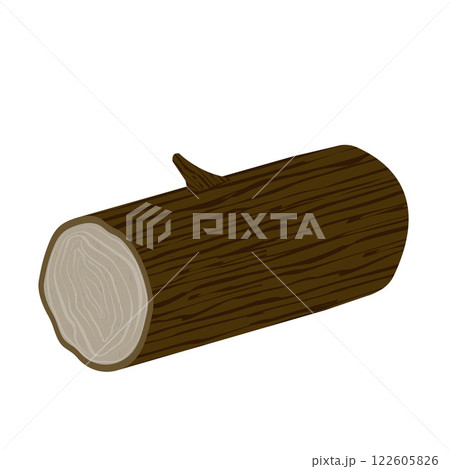 Nature cutted tree trunk timber with growth...のイラスト素材 [122605826] - PIXTA