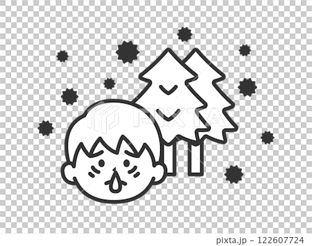 Illustration of a man with severe hay fever... - Stock Illustration ...