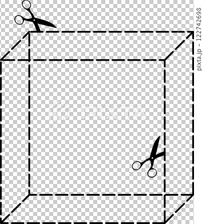 Cutting scissors geometricのイラスト素材 [122742698] - PIXTA