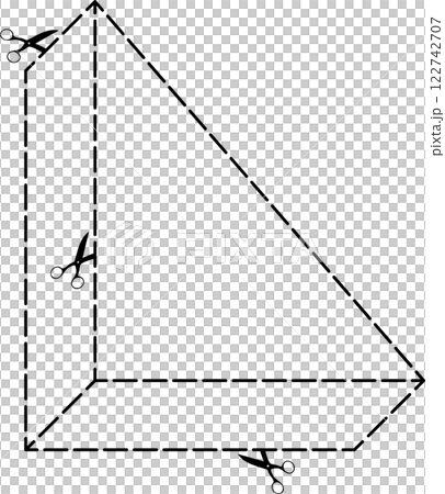 Cutting scissors geometricのイラスト素材 [122742707] - PIXTA