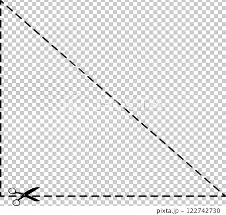 Cutting scissors geometricのイラスト素材 [122742730] - PIXTA