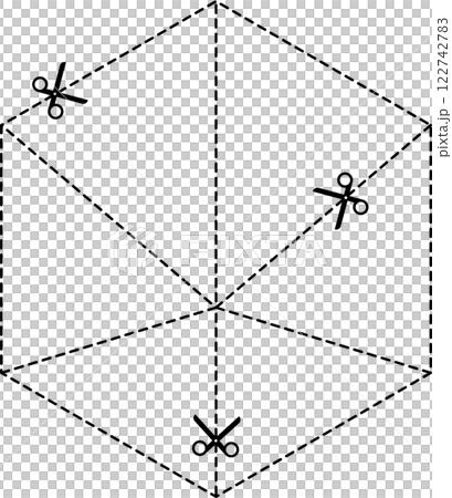 Cutting scissors geometricのイラスト素材 [122742783] - PIXTA