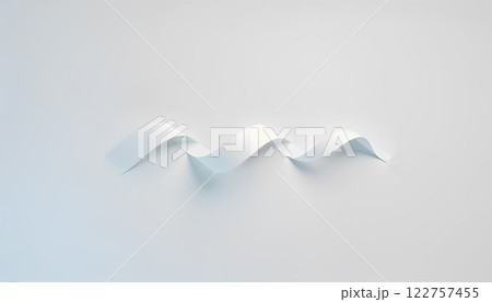 Blank white curl silk ribbon mockup, isolated,...のイラスト素材 [122757455 ...