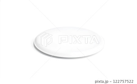 Blank white plastic frisbee mock up, isolated,...のイラスト素材 [122757522 ...