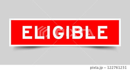Red color square label sticker with word...のイラスト素材 [122761231] - PIXTA
