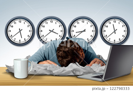 Napping At Workのイラスト素材 [122798333] - PIXTA