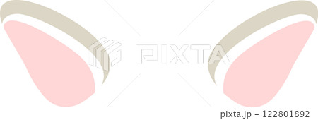 Stylized pink and gray ears representing the...のイラスト素材 [122801892] - PIXTA