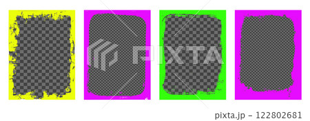 Grunge vibrant frames set templates. Acrylic...のイラスト素材 [122802681] - PIXTA