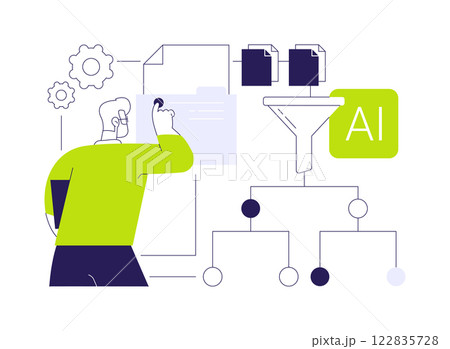AI-Automated Data Preprocessing abstract...のイラスト素材 [122835728] - PIXTA