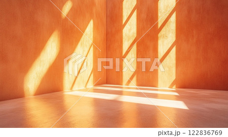 Room with a tan wall and a window that is...のイラスト素材 [122836769] - PIXTA