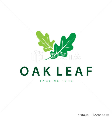 oak logo design simple illustration of oak tree...のイラスト素材 [122848576 ...