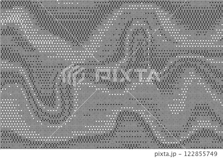 Wavy bitmap pattern background with pixel....のイラスト素材 [122855749] - PIXTA