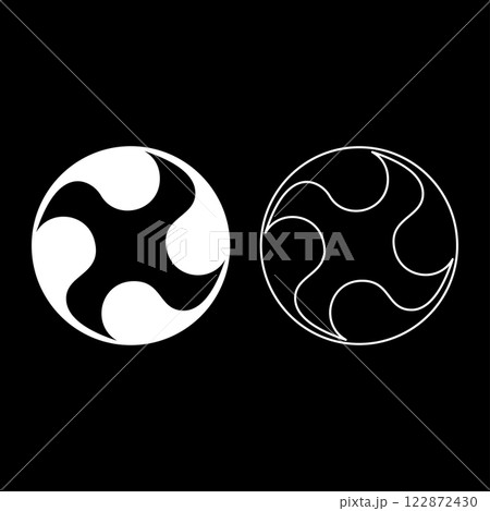 Tomoe symbol religious sign Japanese religions...のイラスト素材 [122872430 ...