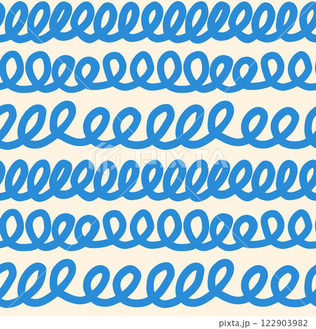 Looped lines vector seamless pattern. Modern...のイラスト素材 [122903982] - PIXTA