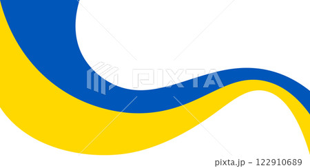 Ukrainian flag is flowing on a transparent...のイラスト素材 [122910689] - PIXTA
