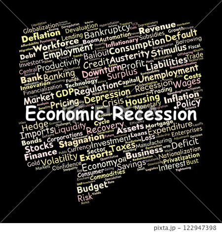Economic Recession Word Cloudのイラスト素材 [122947398] - PIXTA