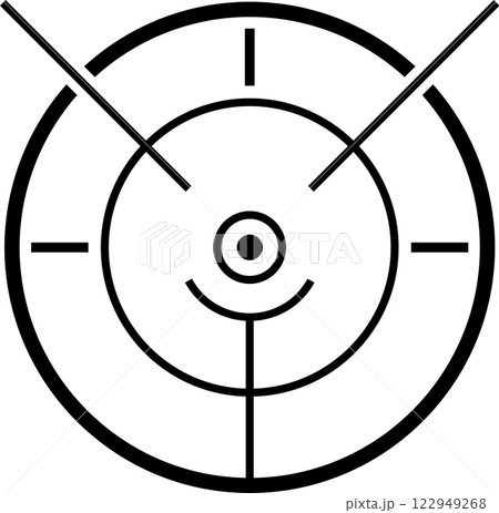 Sniper scope crosshair with target navigation,...のイラスト素材 [122949268 ...