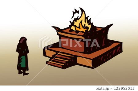 Vector drawing. Old Jewish Altarのイラスト素材 [122952013] - PIXTA