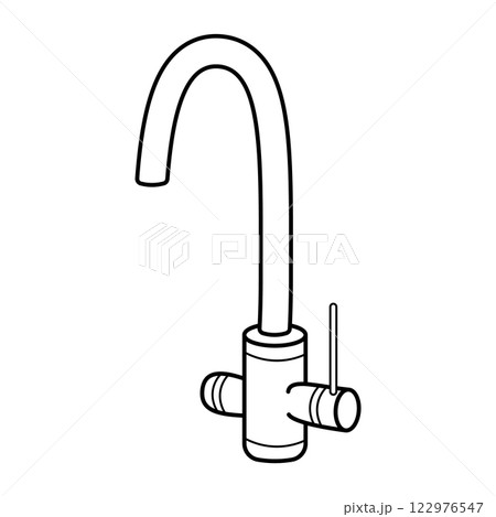 Modern Kitchen Faucet Vector Illustration....のイラスト素材 [122976547] - PIXTA